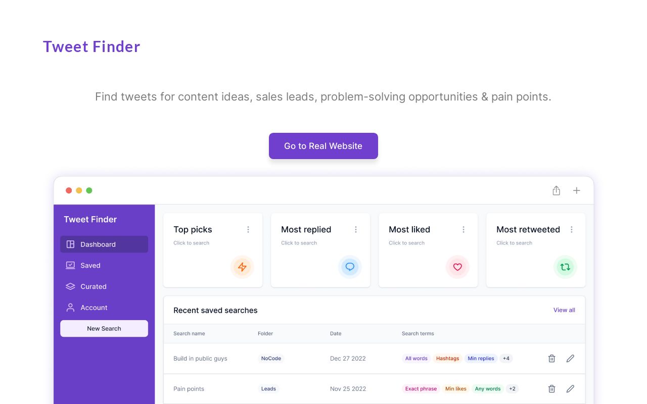 Tweet Finder - Advanced Twitter Search